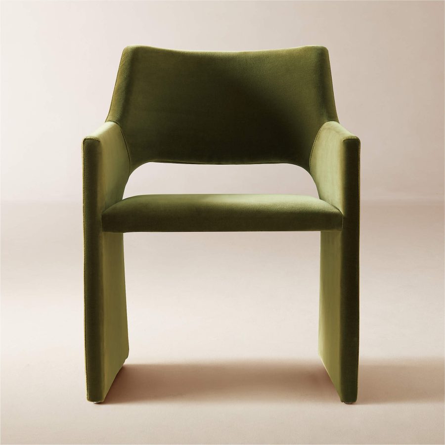 Olive Green Velvet Counter Stool – Pabellon Deco